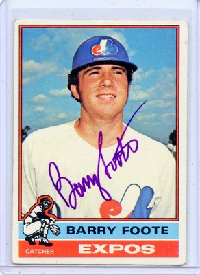 1976 TOPPS #42 BARRY FOOTE AUTOGRAPH AUTO MONTREAL EXPOS 080119 | eBay
