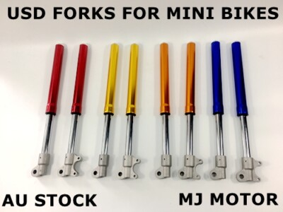 FRONT UPSIDE DOWN FORKS MINI DIRT POCKET BIKE 47cc 49cc A PAIR COLORS ...