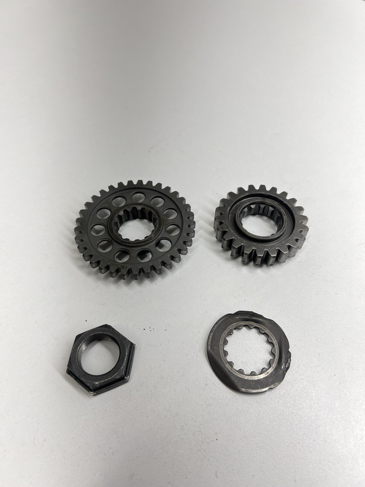 2006 Yamaha YFZ450 ENGINE MOTOR IDLER IDLING DRIVE GEAR CRANK SHAFT SET ...