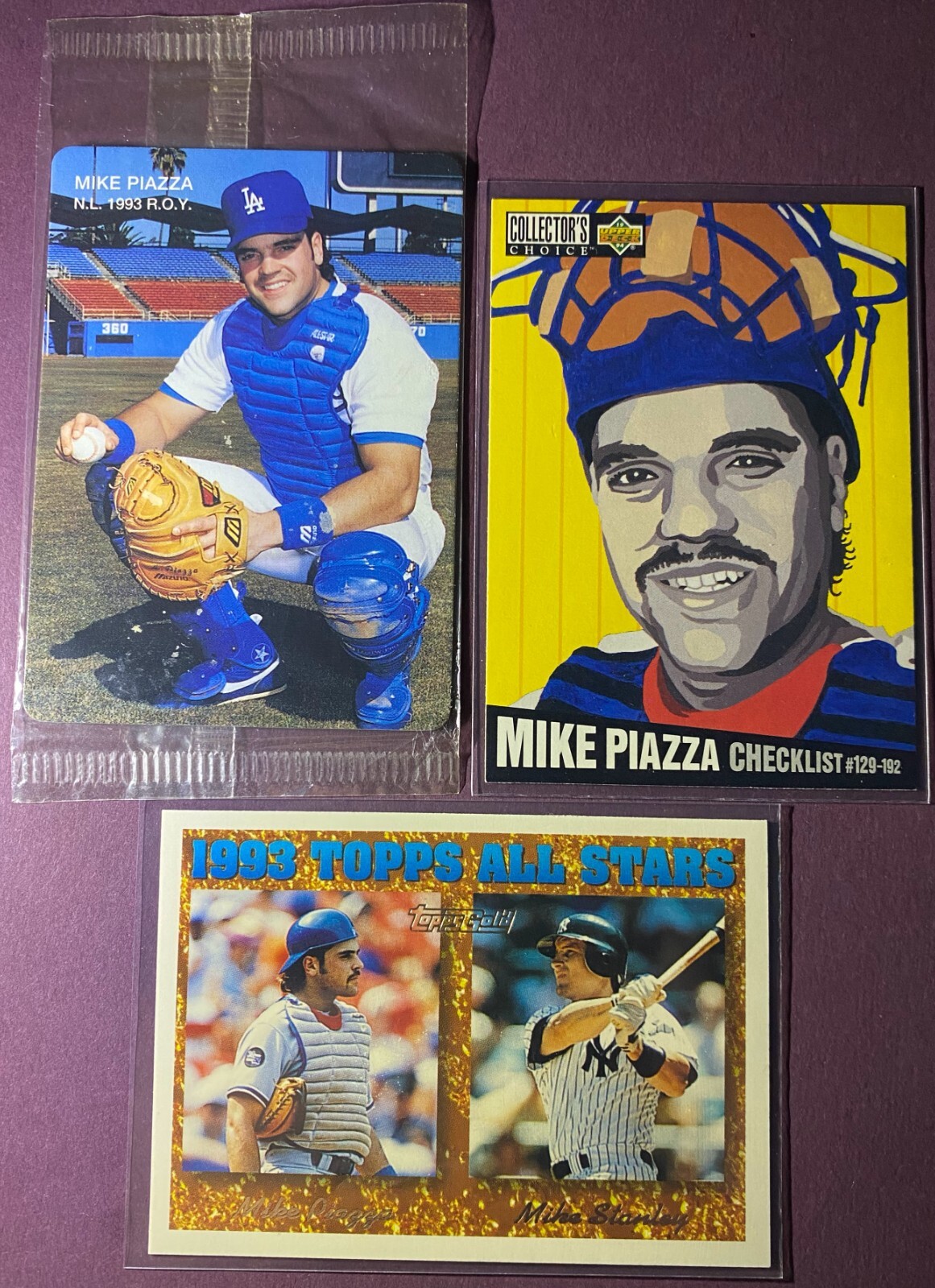 MIKE PIAZZA 1994 Mother's Cookies "N.L. 2013 R.O.Y." #31 4 of 4 (3 ...