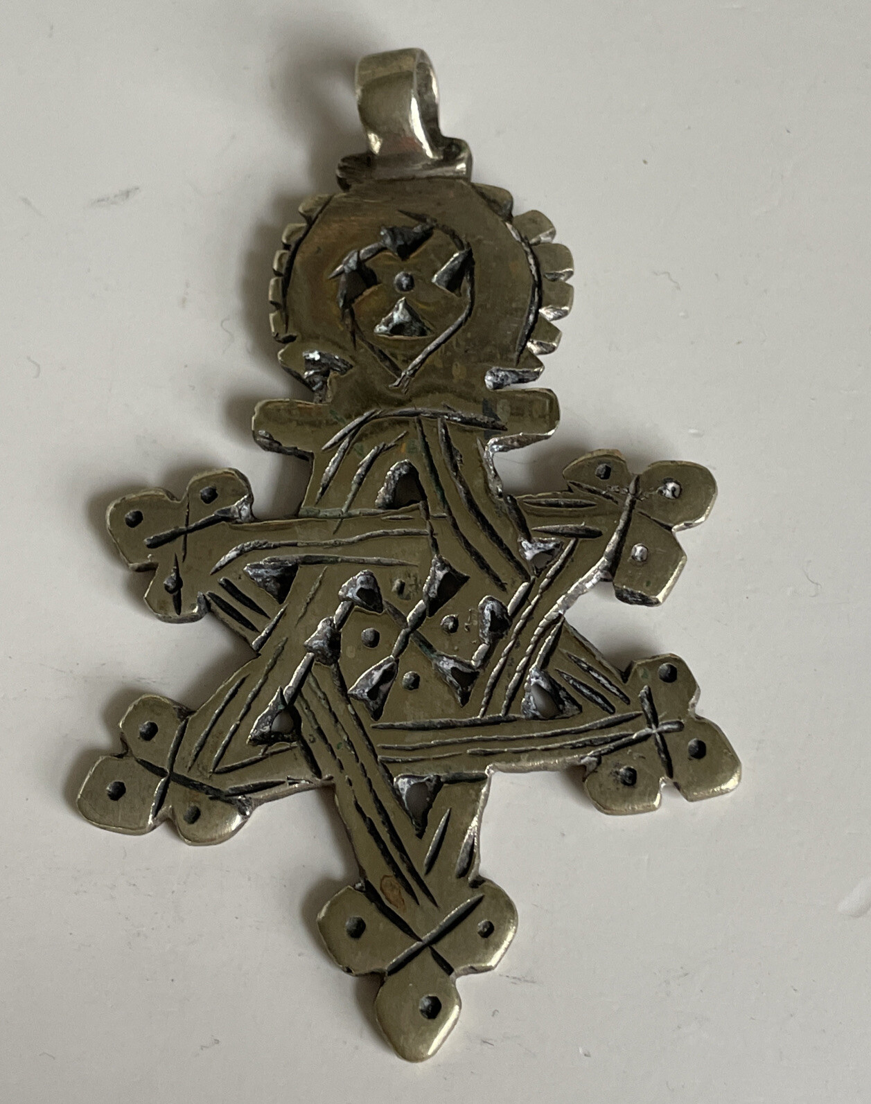 Ethiopian Coptic Cross Flower Bronze African Christia… - Gem