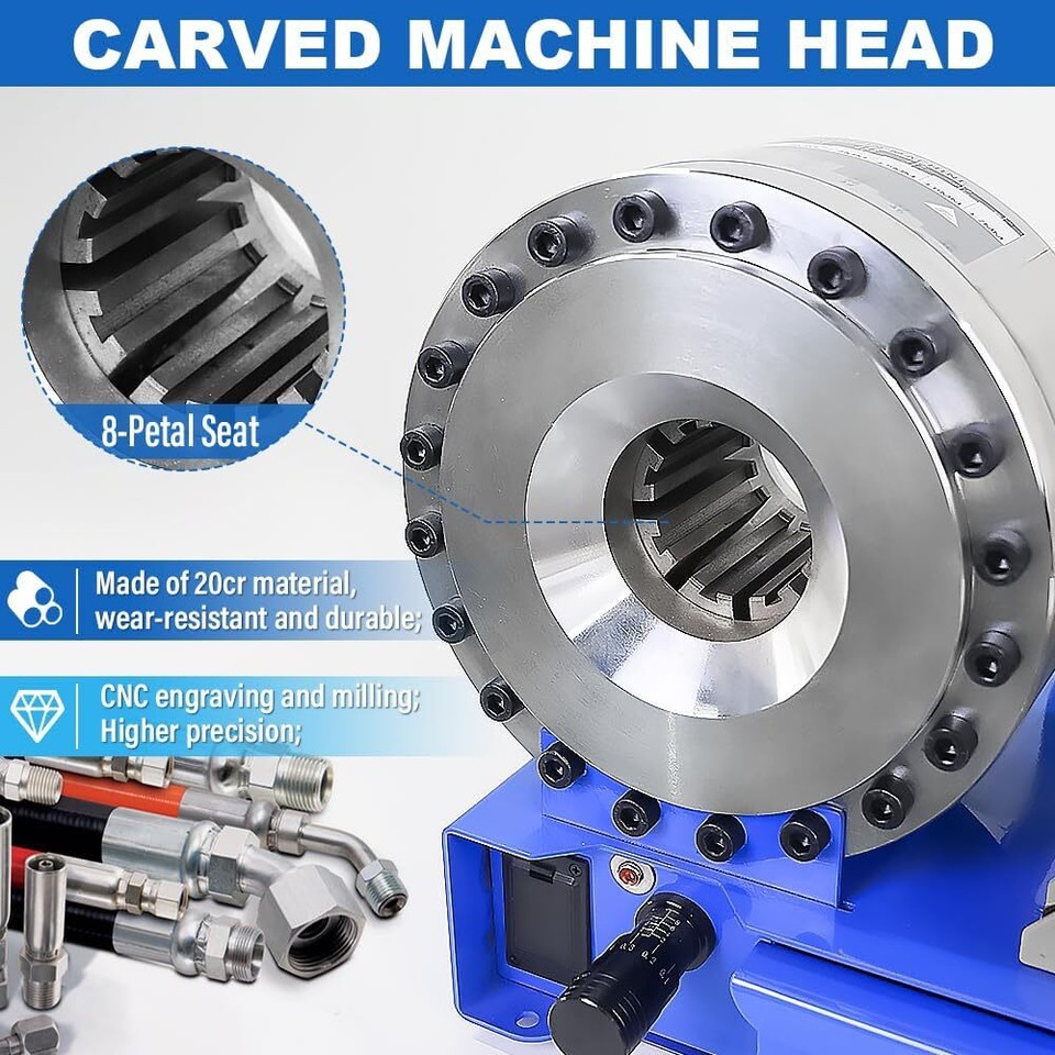 Portable 5600KN Hydraulic Hose Crimper Pipe Crimping Machine With 8 ...