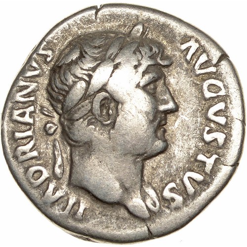 125-128 AD Roman Empire Coin Hadrian Denarius Silver Simpulum (KA22 ...