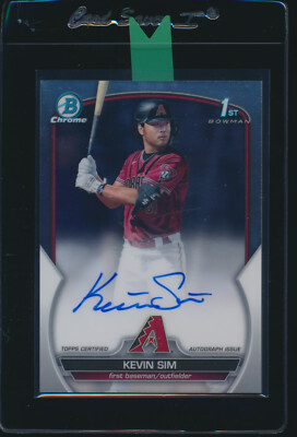 KEVIN SIM AUTO 1st 2023 Bowman Chrome Draft Autograph DIAMONDBACKS ...