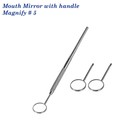 Dental Examination Dentists Mouth Mirror with Handle Tooth Inspection ...