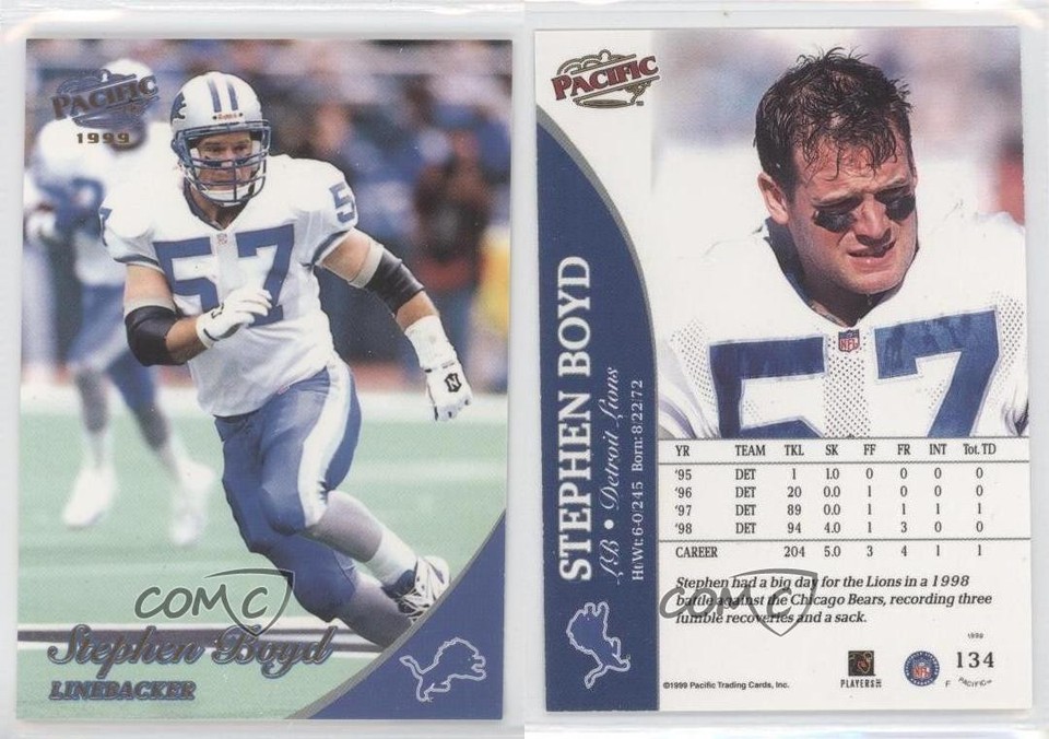 1999 Pacific Gold Missing Serial Number Stephen Boyd #134 0a1 | eBay