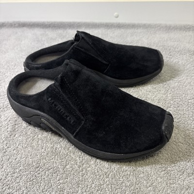 Merrell Jungle Slides Womens Sz 8 Midnight Black Suede Casual Slip On ...