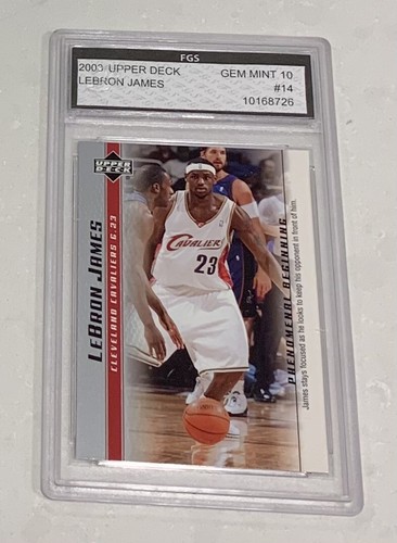 Lebron James FGS (Finest Grading) GM-MT 10 2003-04 Upper Deck Rookie ...