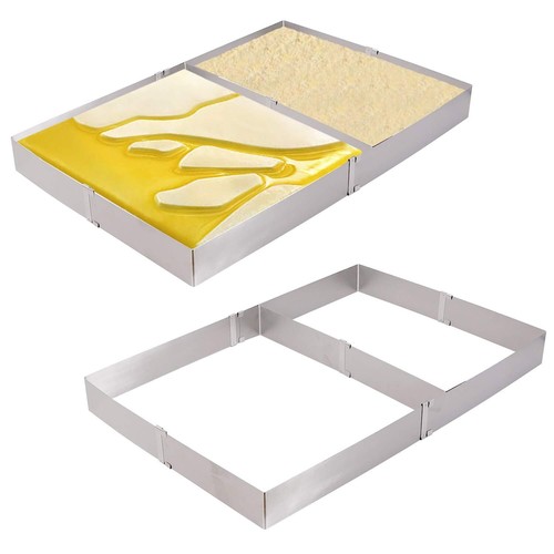 Adjustable 1020 Inch Rectangle Cake Mold Ring Retractable Stainless ...