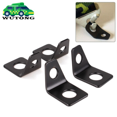 4PCS Seat Belt Mounting L Bracket 90 Degree For 2 3 4 5 6 Point Racing ...