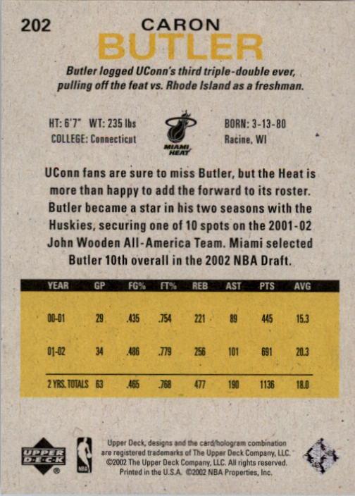 2002-03 Upper Deck Generations #202 Caron Butler/Willis Reed/999 - NM ...