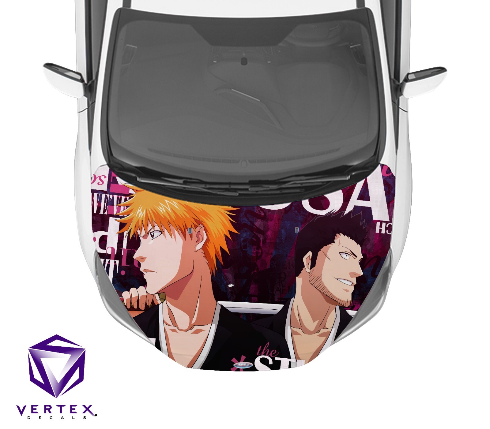 Bleach Ichigo Isshin Anime Hood Wrap Weatherproof Vinyl Decal 50"X60 ...