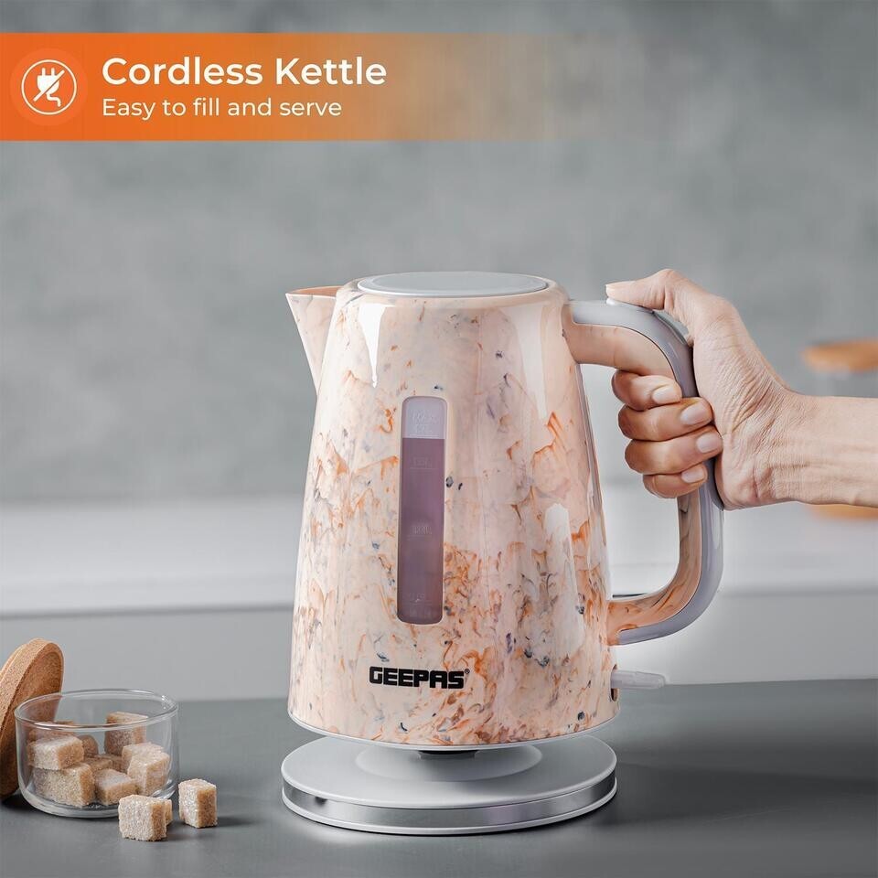 1.7L Cordless Electric Kettle Premium Rapid Boil Jug Kettle Orange ...