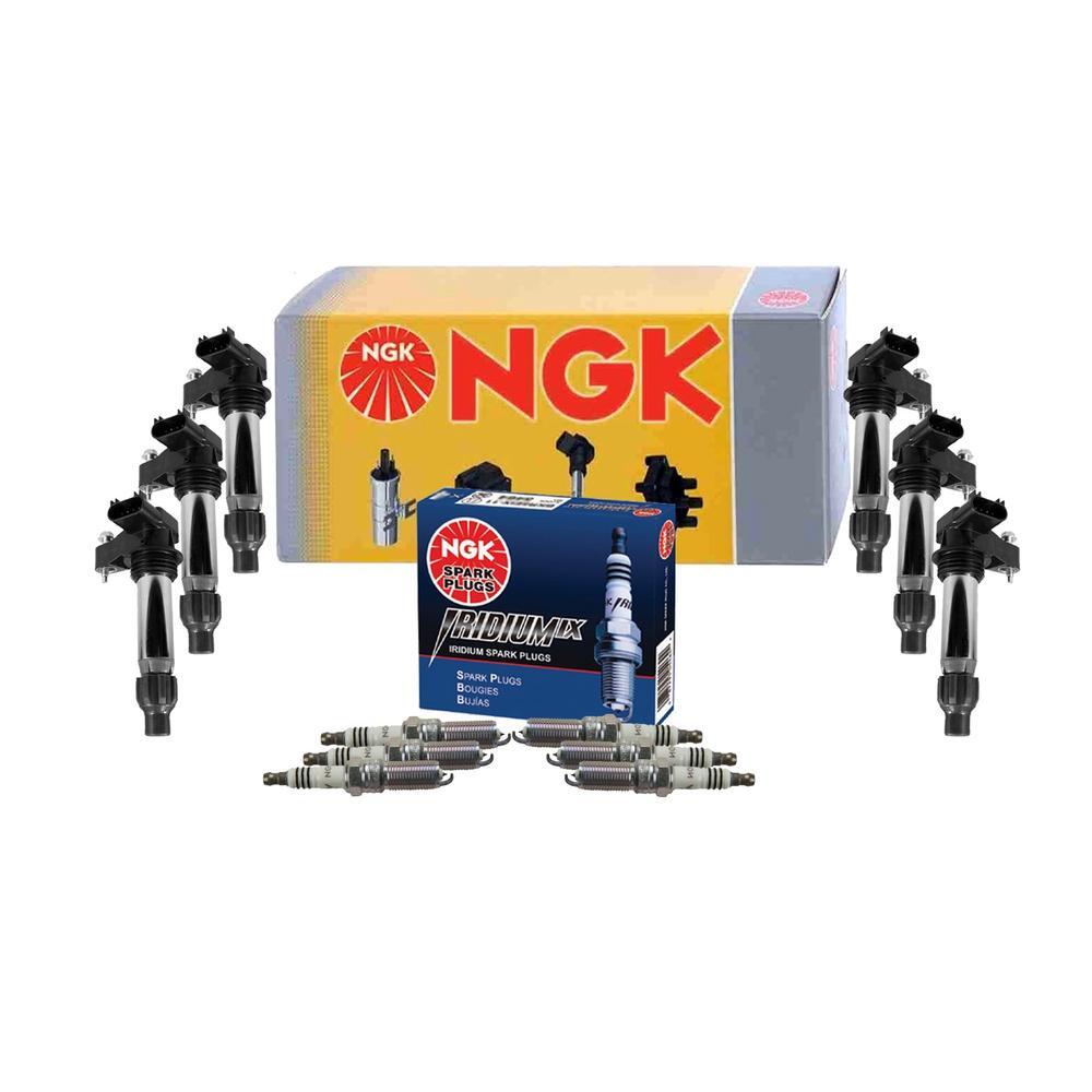 NGK 6 COP Pencil Type Ignition Coils and 6 Iridium IX Spark Plugs Kit ...