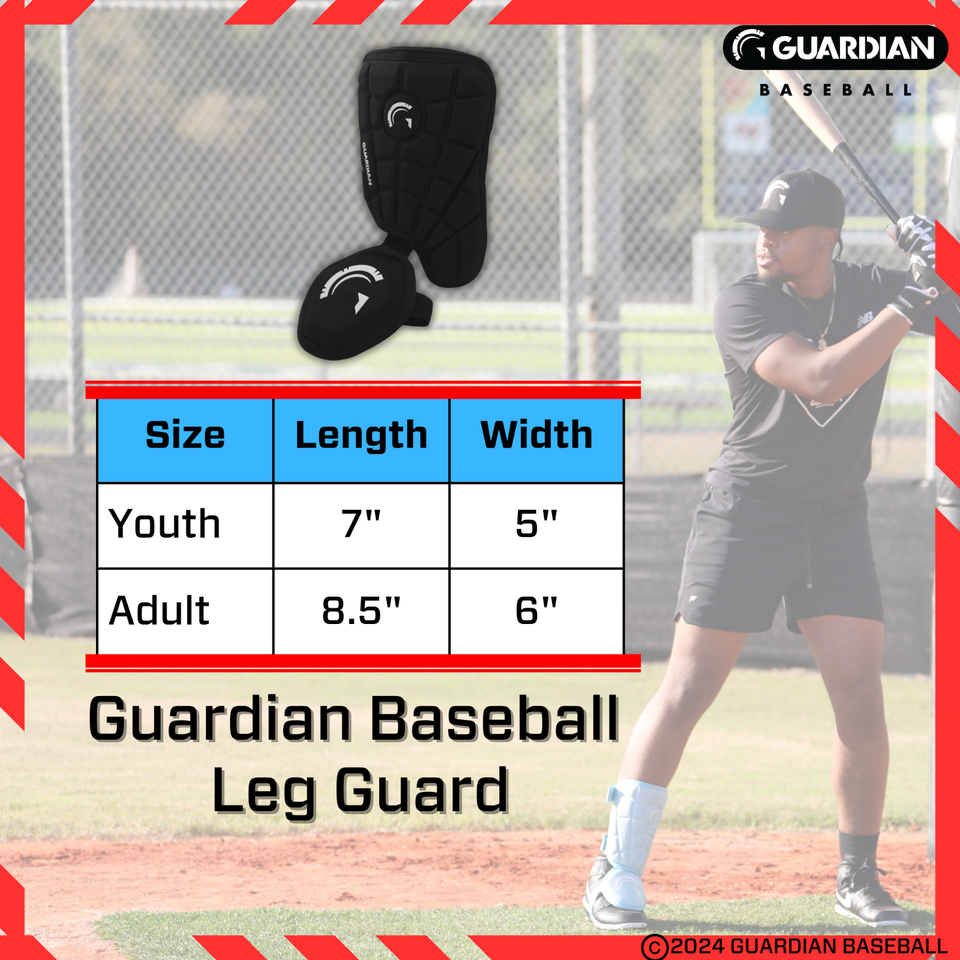 Guardian Baseball Batters Protective Leg Guard For Adult and Youth | eBay