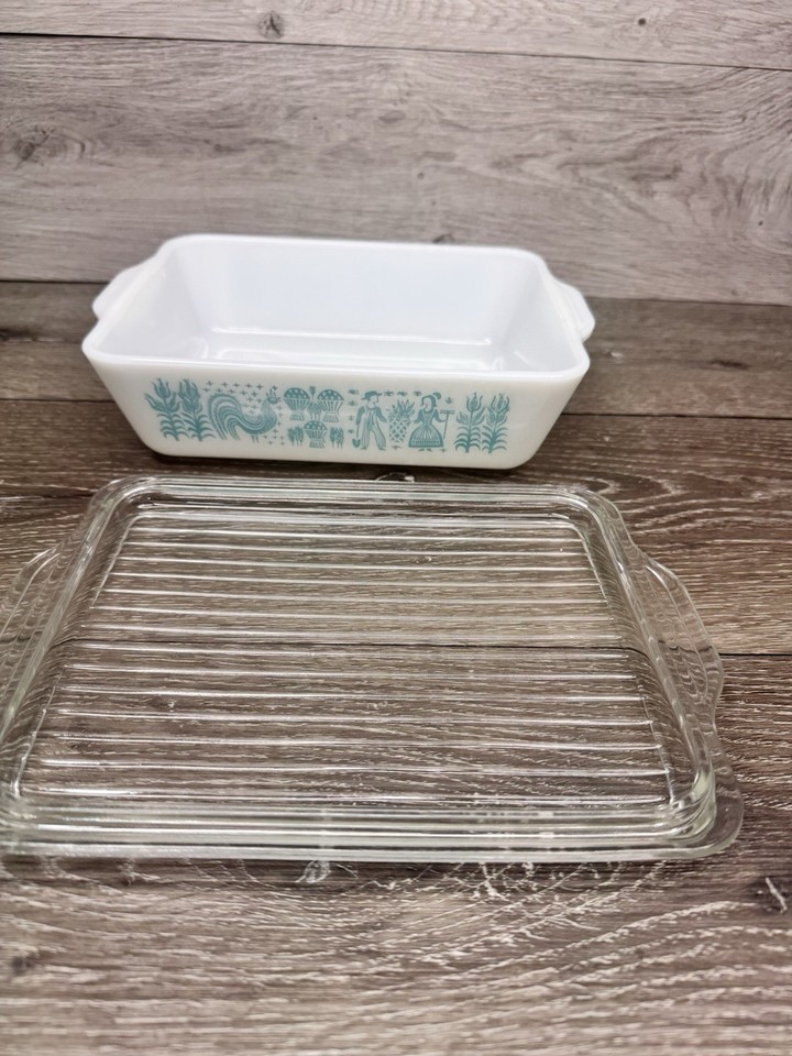 Pyrex Amish ButterPrint Refrigerator 8 Pc. Set 501 502 503 w/ Lids ...