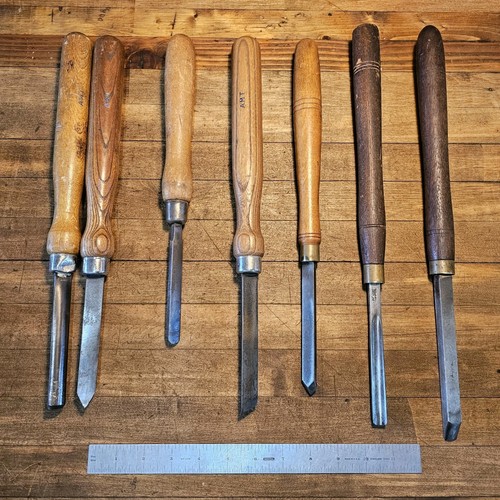 VINTAGE WOOD LATHE Chisel GOUGES • Fine Woodworking TOOLS • BUCK SPEAR JACKSON | eBay