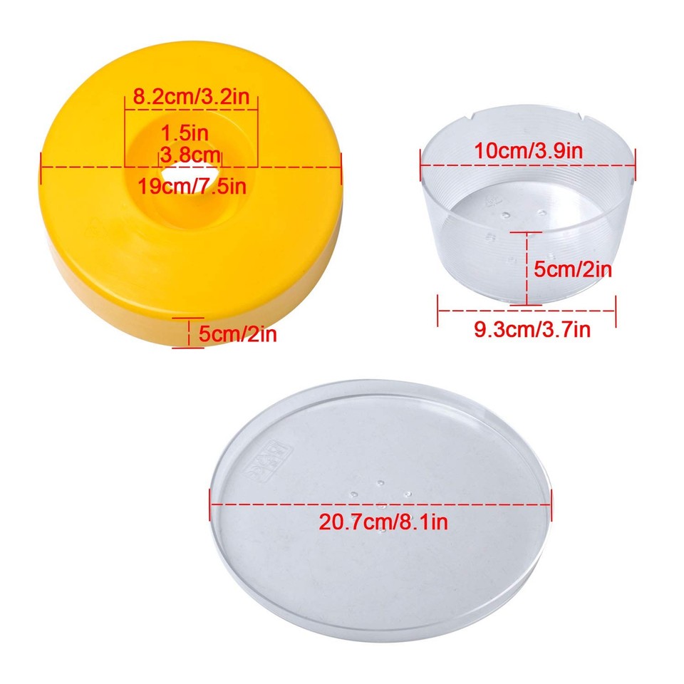 Swess Bee Rapid Feeders, Beehive Round Hive Top Water Feeder Drinking ...
