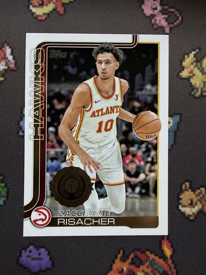 Zaccharie Risacher #62 All Rookie Team Stamp 2025-26 Topps Basketball ...