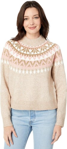 tommy Hilfiger Half-Snowflake Raglan Sweater Light Heather Fawn Brown ...