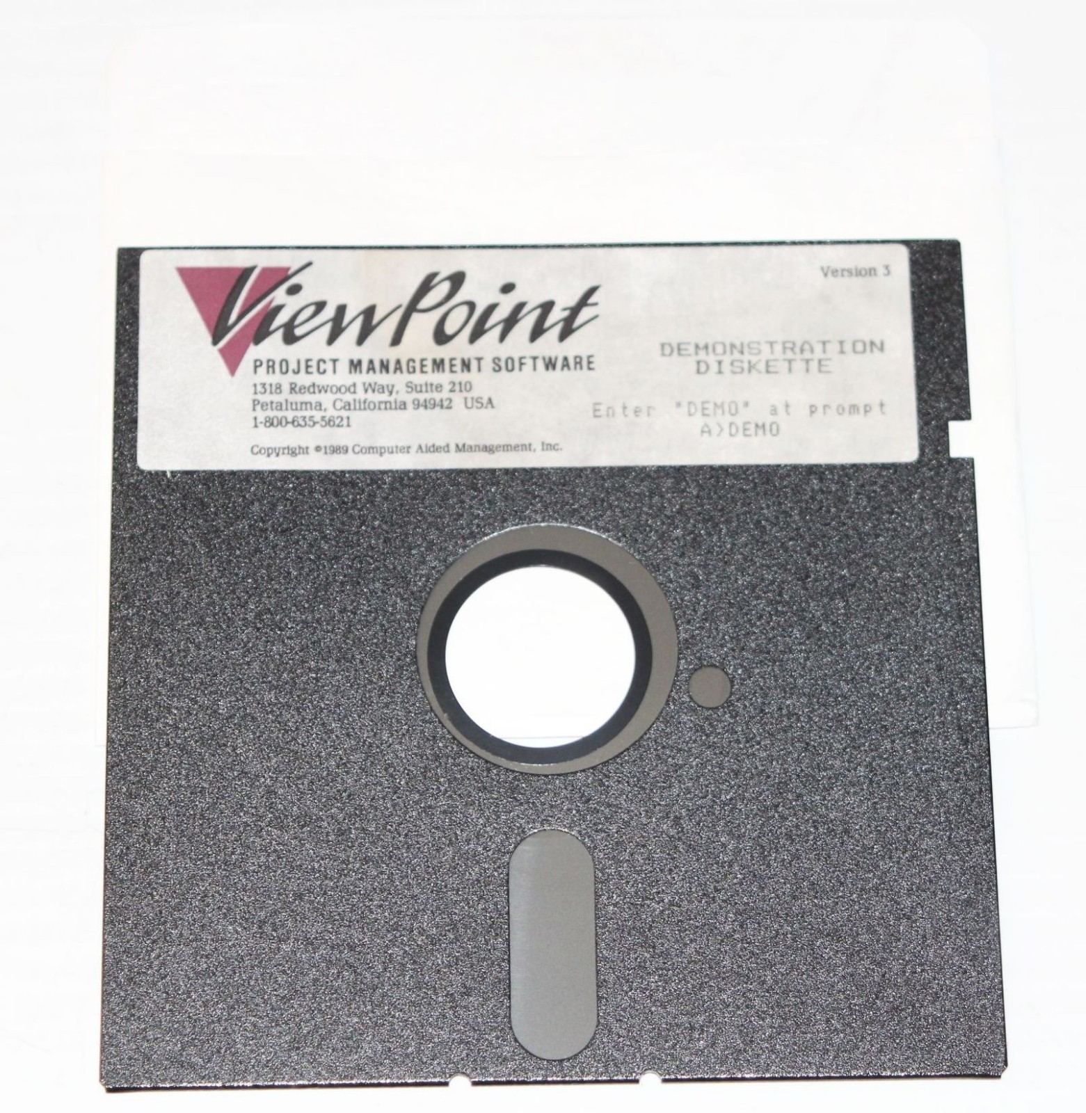 Vintage 1989 Viewpoint Project Management Software V.3 Demo Disk 5.25 ...
