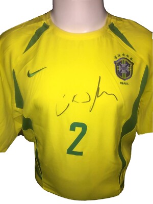 Signed Cafu Retro Brazil Home Shirt 2002 World Cup Winners | eBay UK