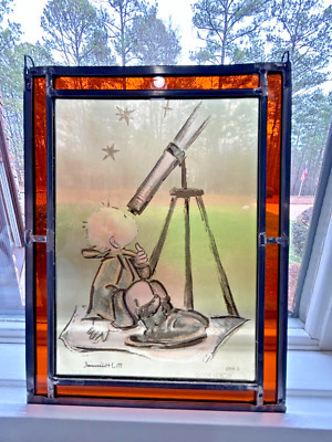 HUMMEL HAND PAINTED STAIN GLASS WINDOW PLAQUE | eBay