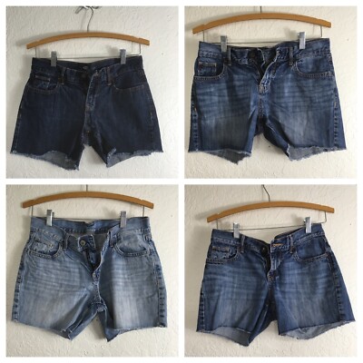 Old Navy Jeans Shorts Lot Womens Size 4 Blue Denim Cutoffs The Flirt ...