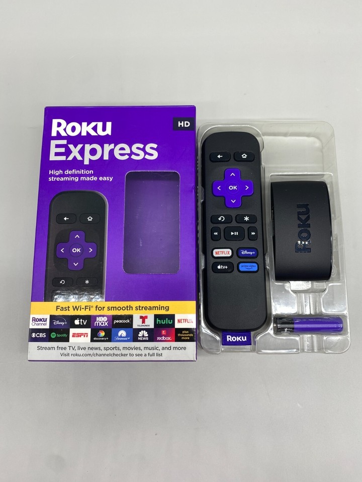 Roku Express HD Cable Streaming Remote Black (3960R) in Box ...