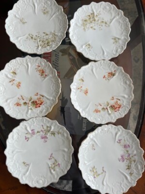 VINTAGE WEIMAR GERMANY HAND PAINTED 7” DESSERT PLATES Set of 6 | eBay