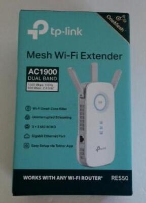 NEW OPEN BOX TP-Link RE550 Dual Band AC1900 Mesh WiFi Range Extender ...