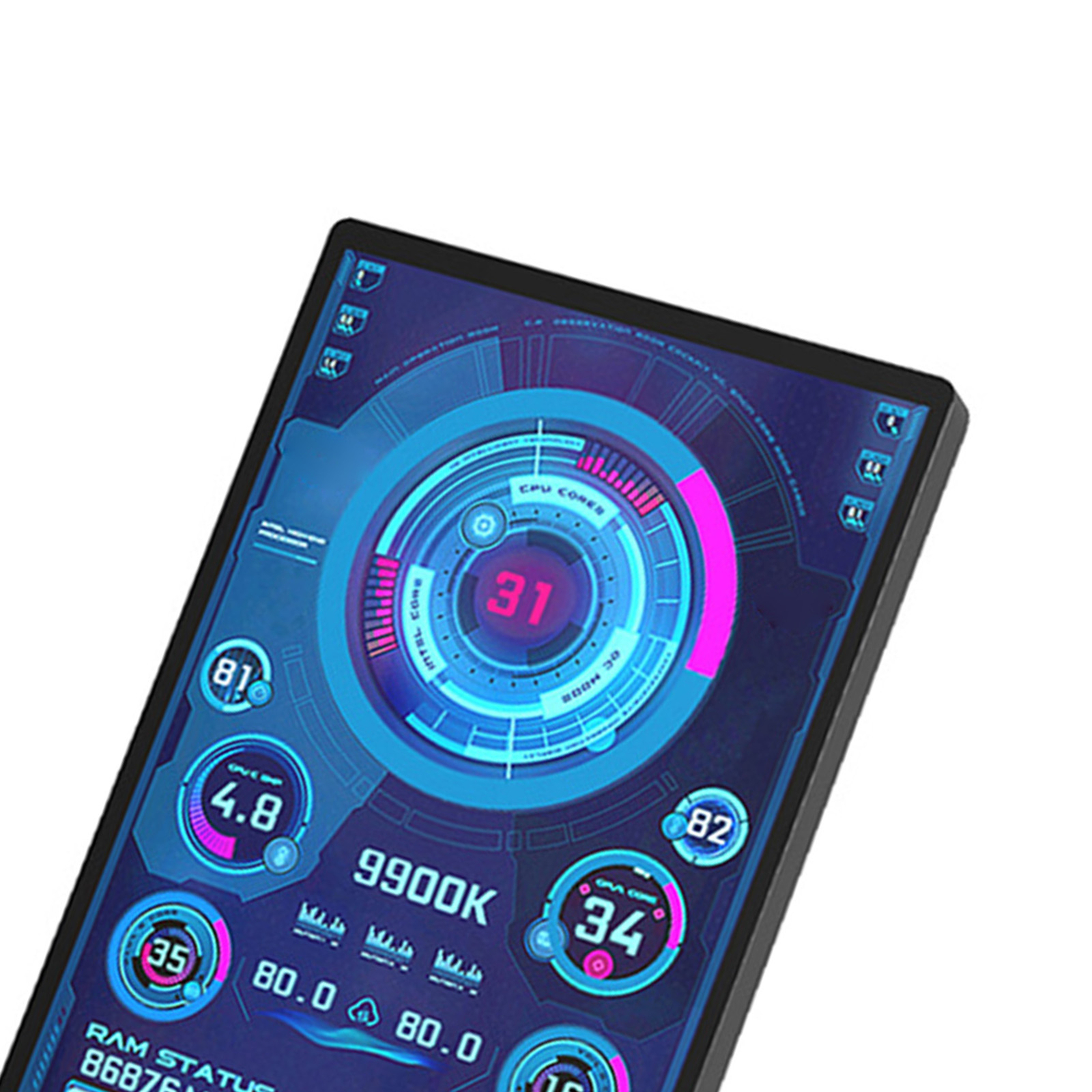 1 Set 3.5-inch Pc Secondary Screen Lcd Display Visual Theme Editing ...