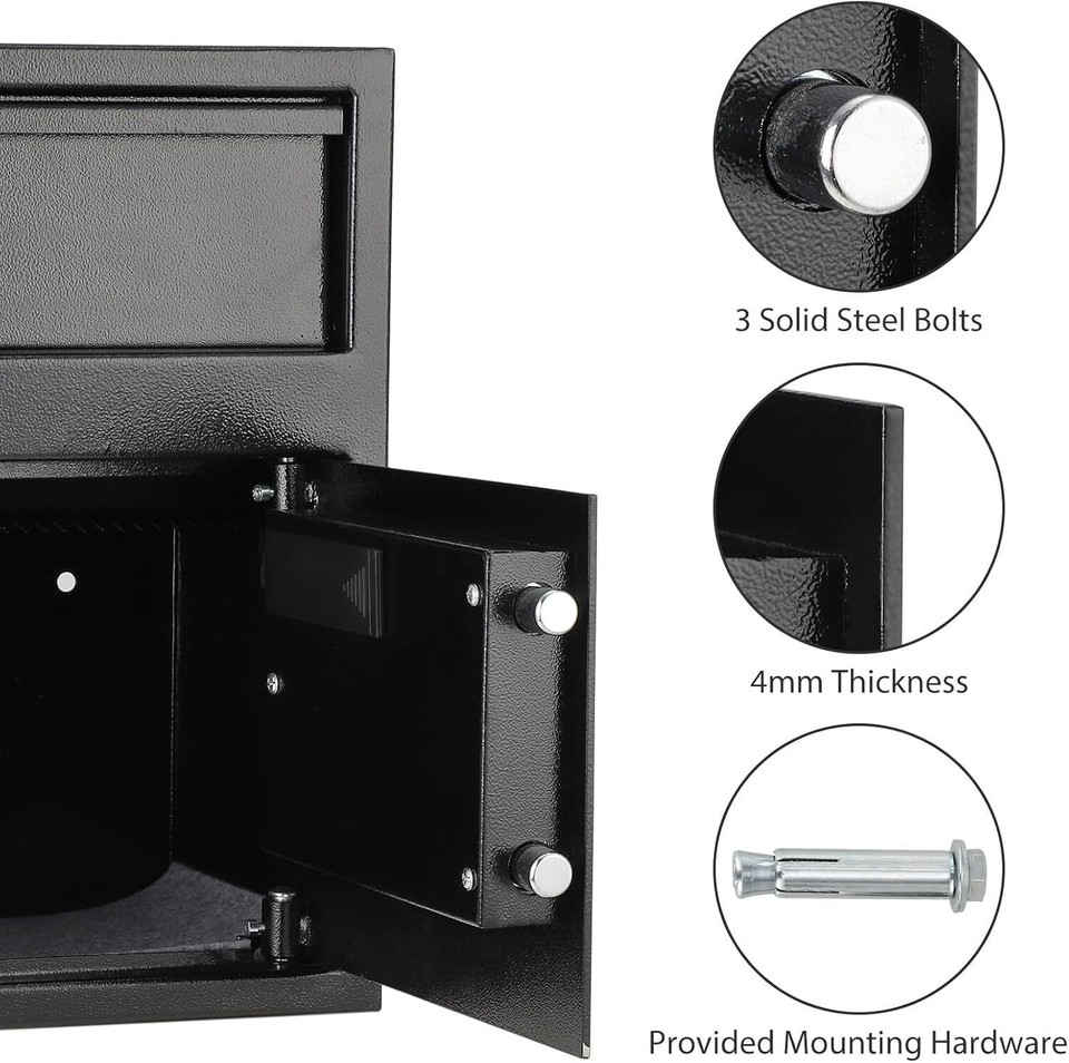 Digital Depository Safe Drop Box Deposit Security Safe Lock Box with ...