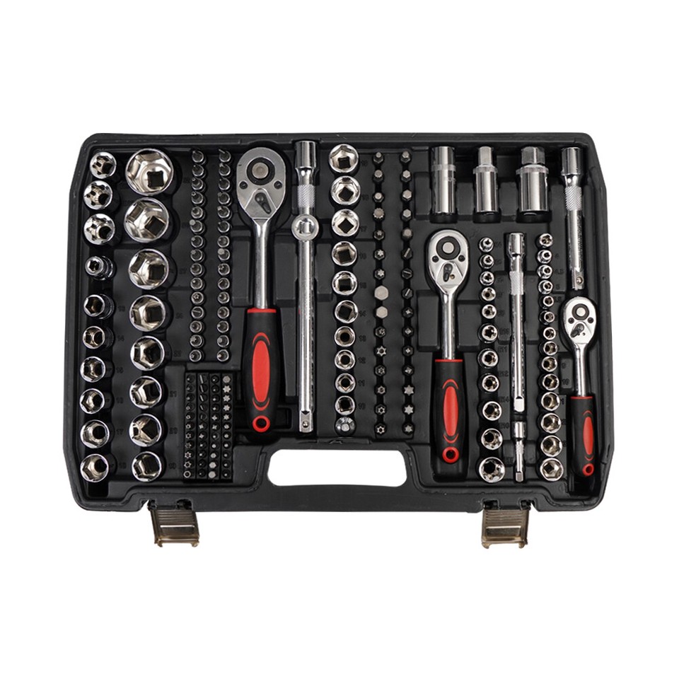 216Pcs Mechanic Tool Set 1/4" 3/8"1/2" Socket Ratchet Wrench Universal ...