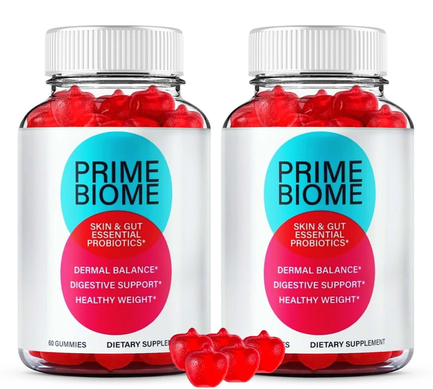 (2 Pack) Prime Biome Gummies, PrimeBiome Supports Gut & Skin Health ...