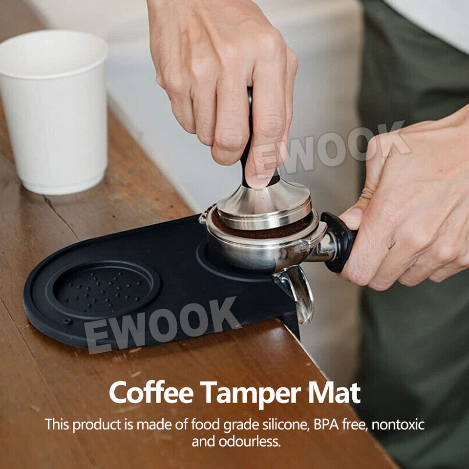 Silicone Gel Coffee Tamper Station Mat Anti-Slip Mat Barista Tool Tamp ...