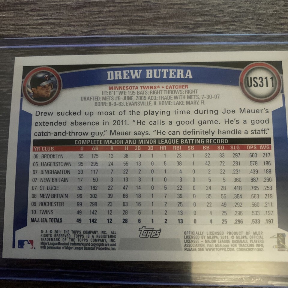 2011 Topps Diamond Refractor Drew Butera | eBay