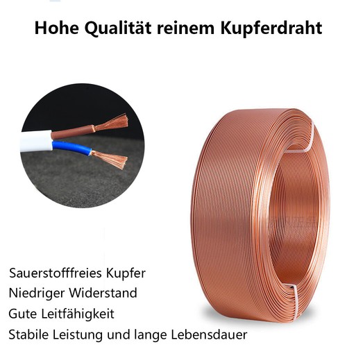 2-adriges Flach Flexibel 0,3-2,5mm² PVC Isoliert Stromkabel ...