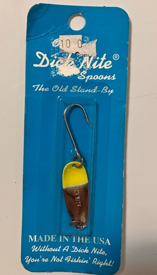 Dick Nite Spoon #191 Hook Brass Chartreuse Head | eBay