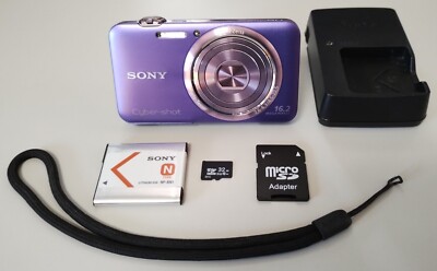 SONY DSC-WX7 Cyber Shot Digital Camera Blue 16.2MP Carl Zeiss 5X ...
