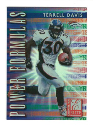 Terrell Davis 1999 Donruss Elite Power Formulas /3500 #2 Numbered ...