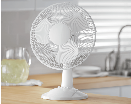 12" 3-Speed Oscillating Table Fan, FT30-8MBW, White by Mainstays ...