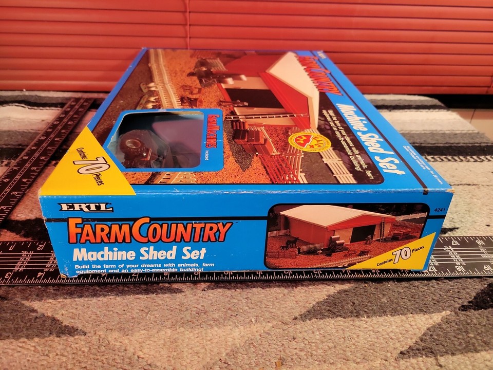 Ertl Farm Country Machine Shed Set 1/64 Plastic Replica Collectible | eBay