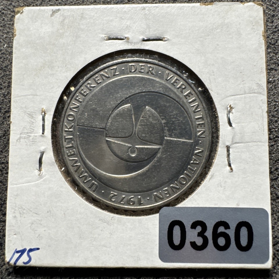 1982 F Germany 5 Deutche Mark. Silver. .625. 11.2 grams. Mint 8350. Non ...