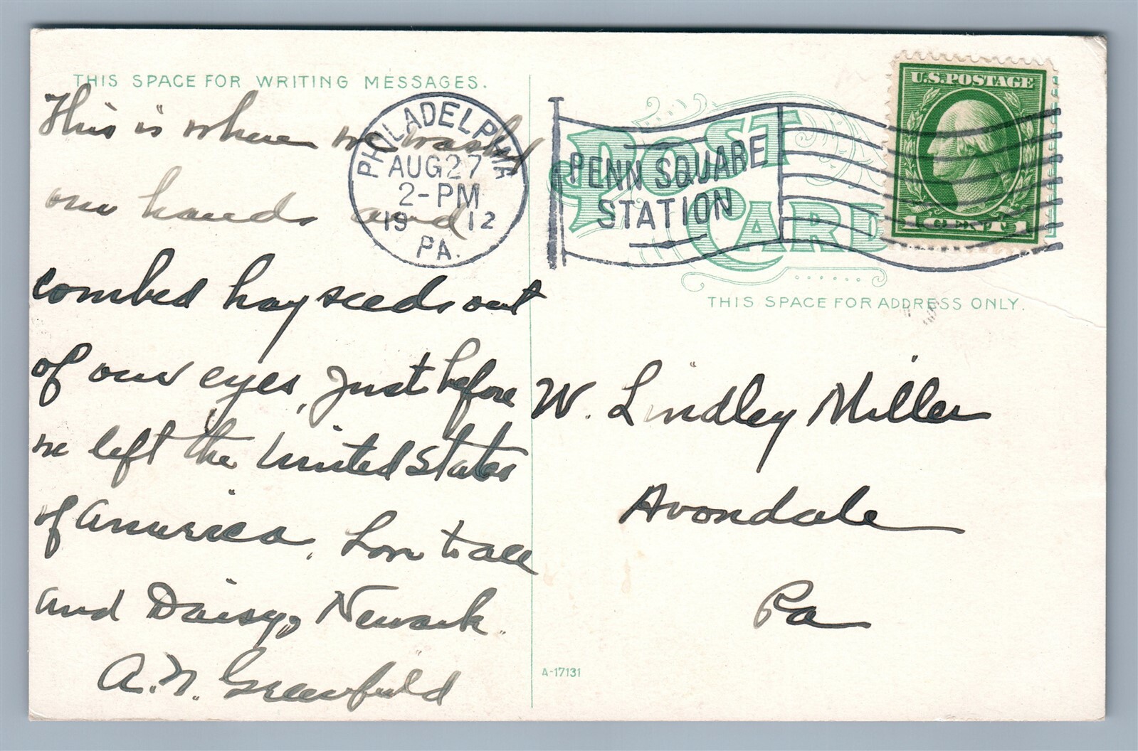 PHILADELPHIA PA N. SNELLENBURG & CO. DEPARTMENT STORE ANTIQUE POSTCARD ...