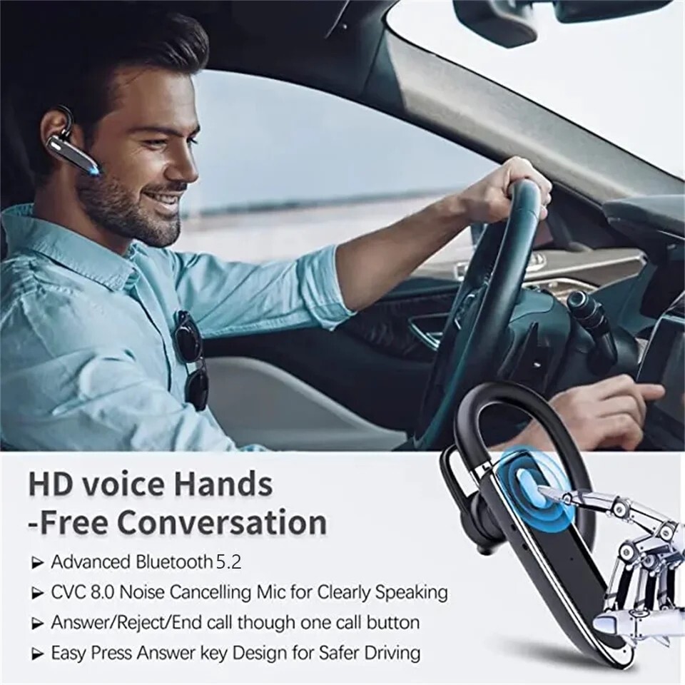 New Truck Driver Business Office Headset Wireless Bluetooth Earpiece Mic Calling | eBay