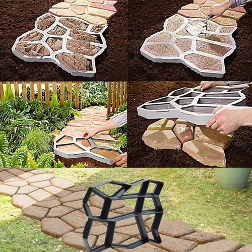DIY Concrete Molds Reusable Walk Path Maker Paving Path Garden Yard ...