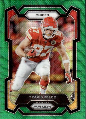 2023 Panini Prizm Travis Kelce #151 Green Wave | eBay