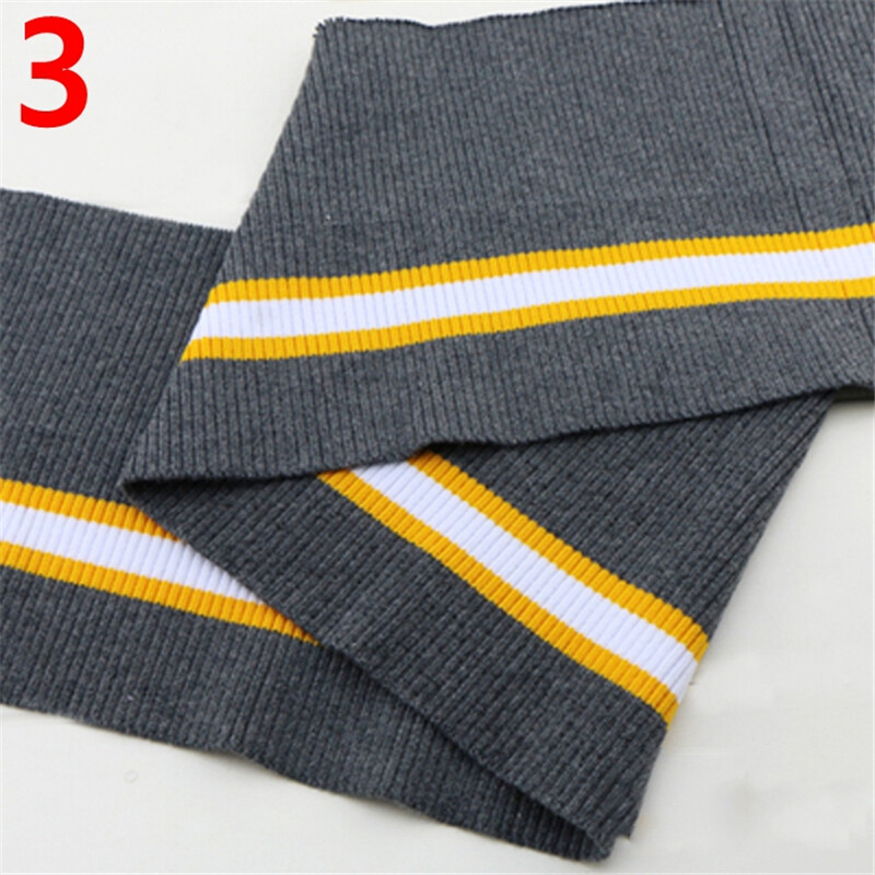 80*15cm Stretch Knit Striped Rib Fabric DIY Waistband Cuff Collar Trims ...