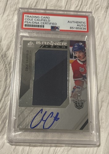Cole Caufield Signed Autograph 2021-22 Upper Deck SP Banner Rookie Card ...